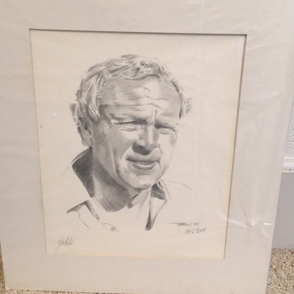 BillVanzandt | Other | Bill Vanzandt Sketch Of Arnold Palmer | Poshmark